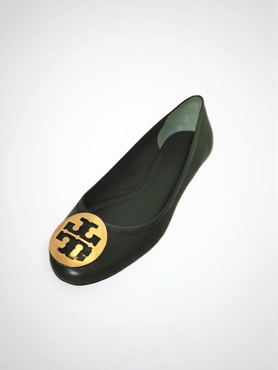 Tory Burch | Shoes | Tory Burch Black Leather Travel Ballet Flat With ...